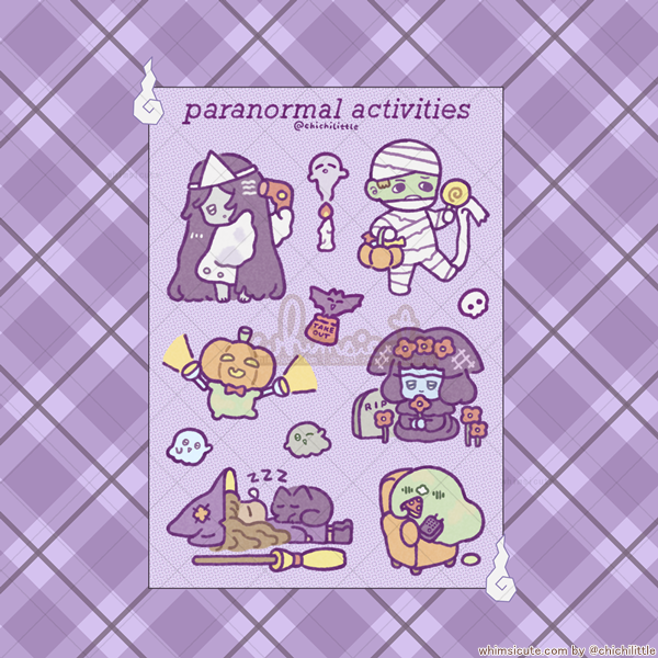 Paranormal Activities Sticker Sheet – Whimsicute