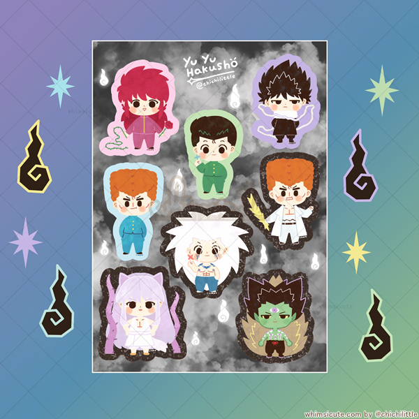 Yu Yu Hakusho Fanart Sticker Sheet – Whimsicute