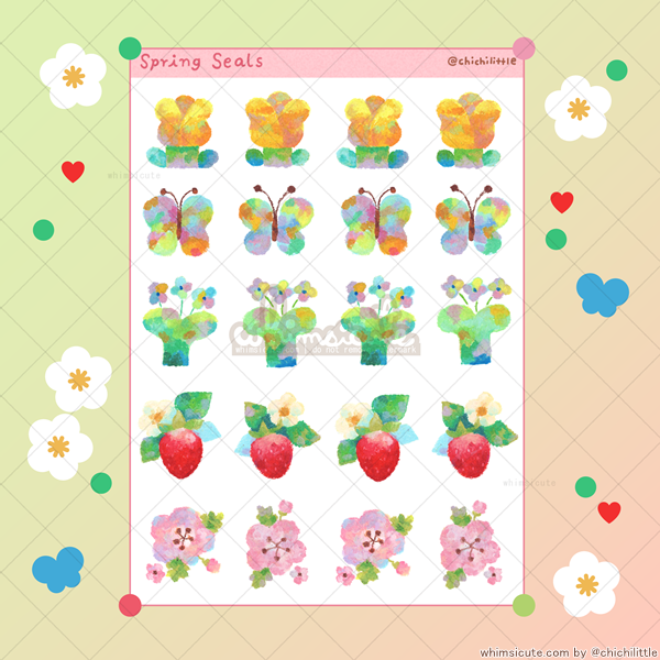 Spring Seals Sticker Sheet – Whimsicute