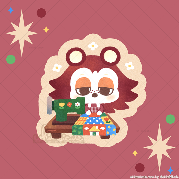 Sable ACNH - Vinyl Sticker – Whimsicute